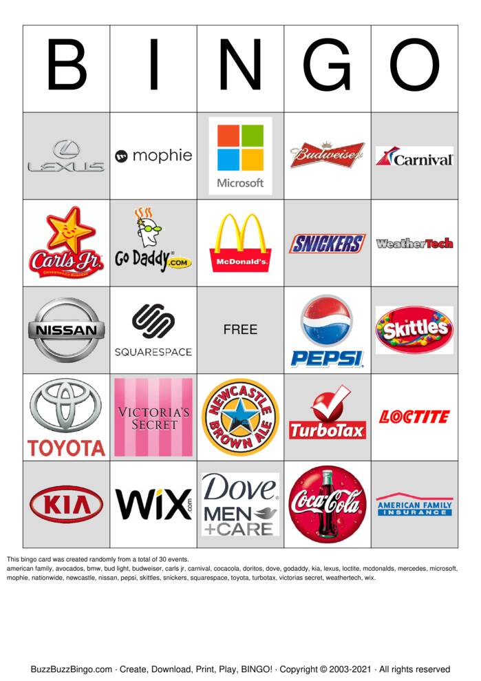 1-25 Bingo Cards to Download, Print and Customize!