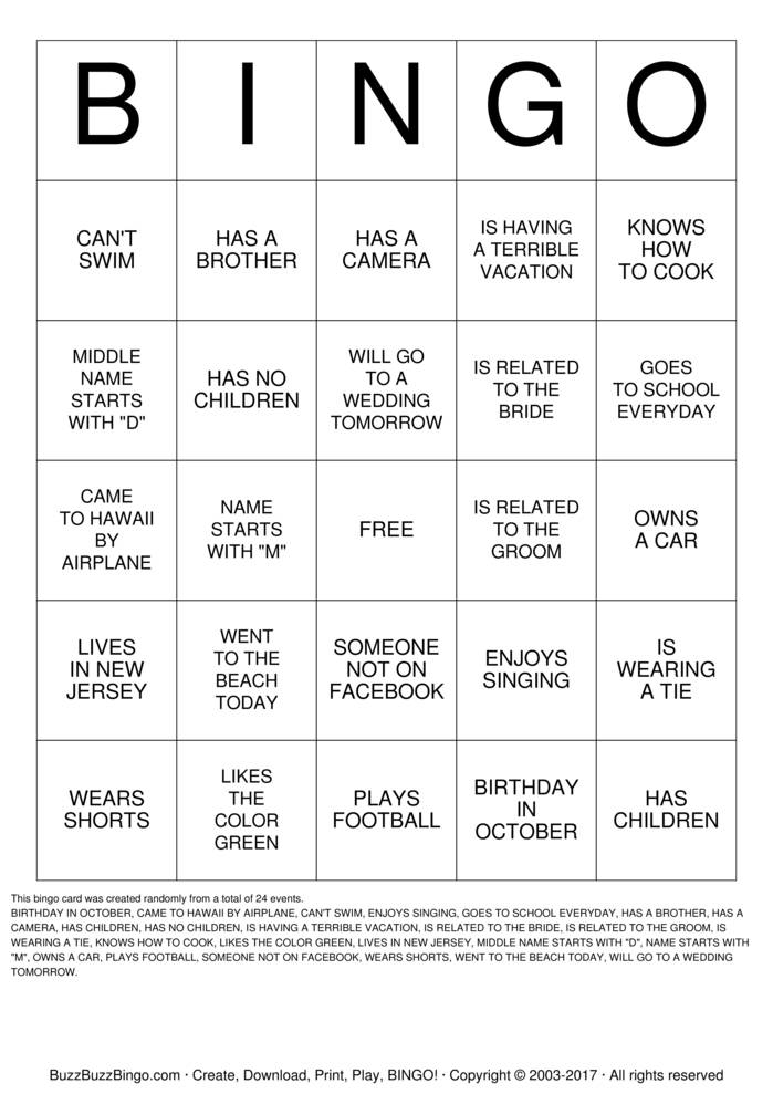 ICEBREAKER BINGO Bingo Cards to Download, Print and Customize!