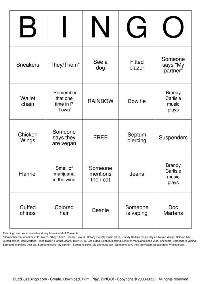 SHH It's secret lesbian wedding BINGO Bingo Cards to Download, Print ...