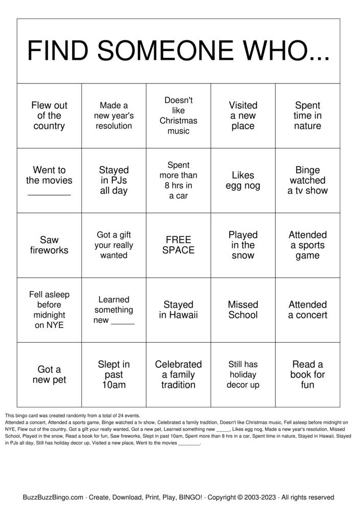Winter Break Bingo Cards to Download, Print and Customize!