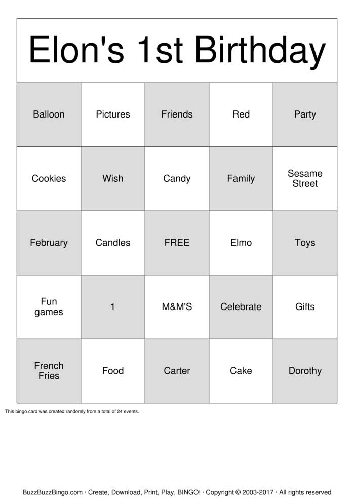 Elmo Bingo Bingo Cards to Download, Print and Customize!