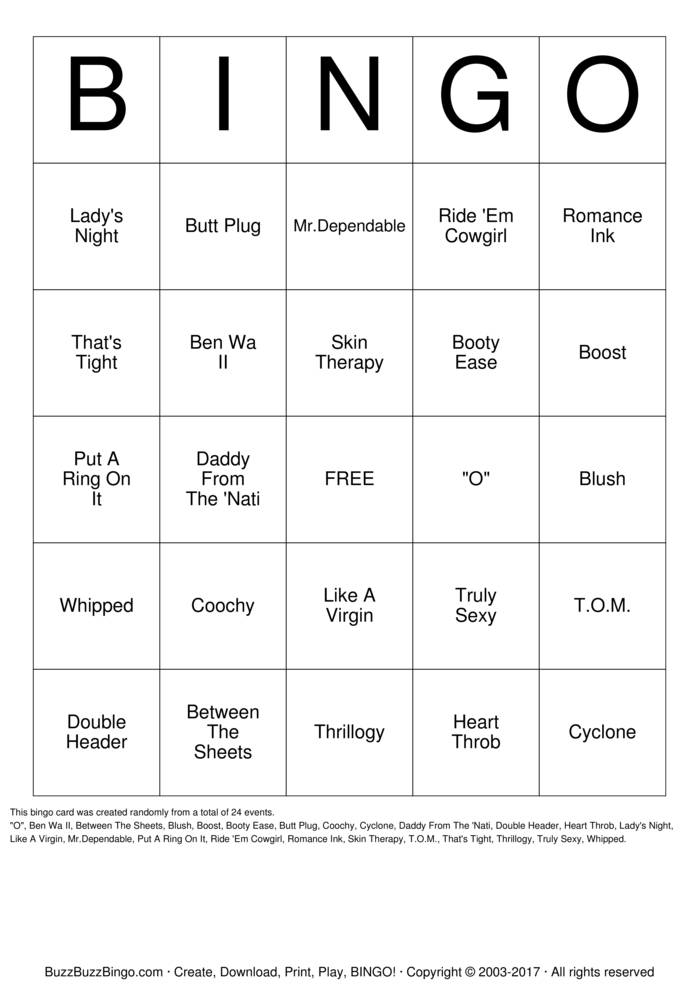 Pure Romance Bingo Cards to Download, Print and Customize!