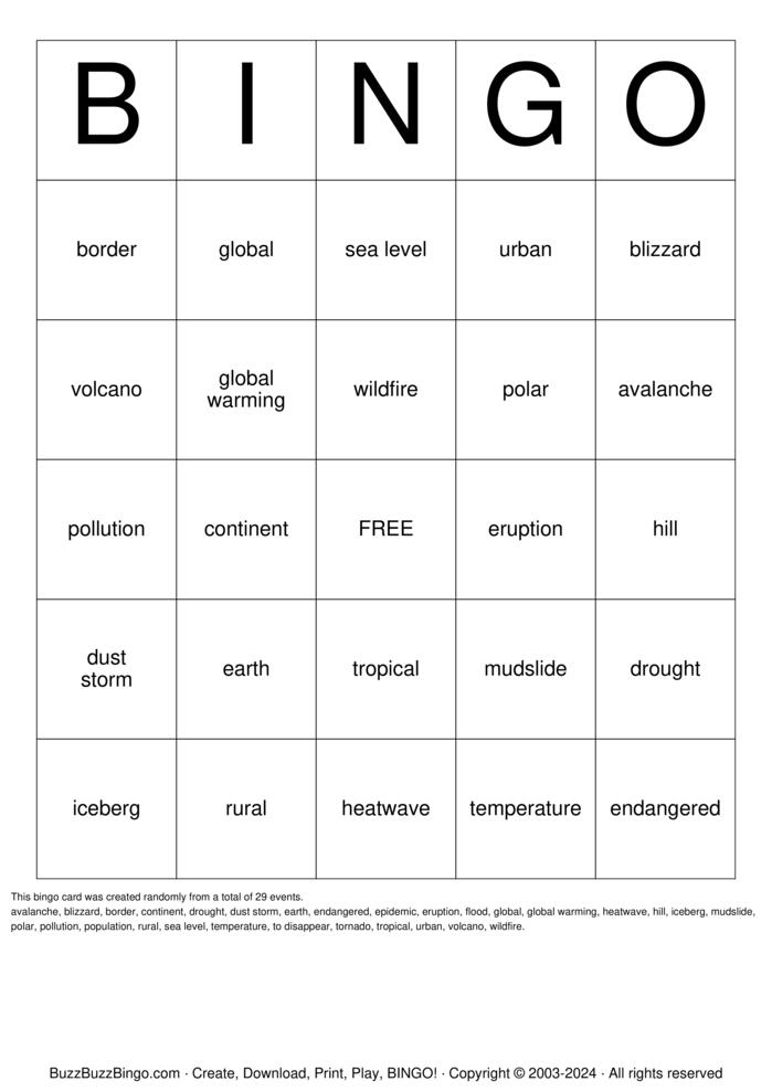 Vocabulary Bingo Cards to Download, Print and Customize!