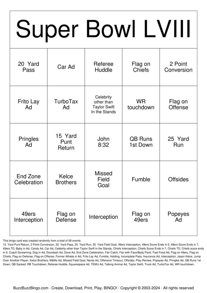 2024! Bingo Cards to Download, Print and Customize!