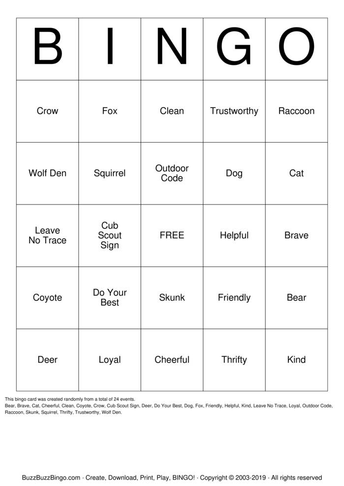 Animal Track Bingo Cards to Download, Print and Customize!