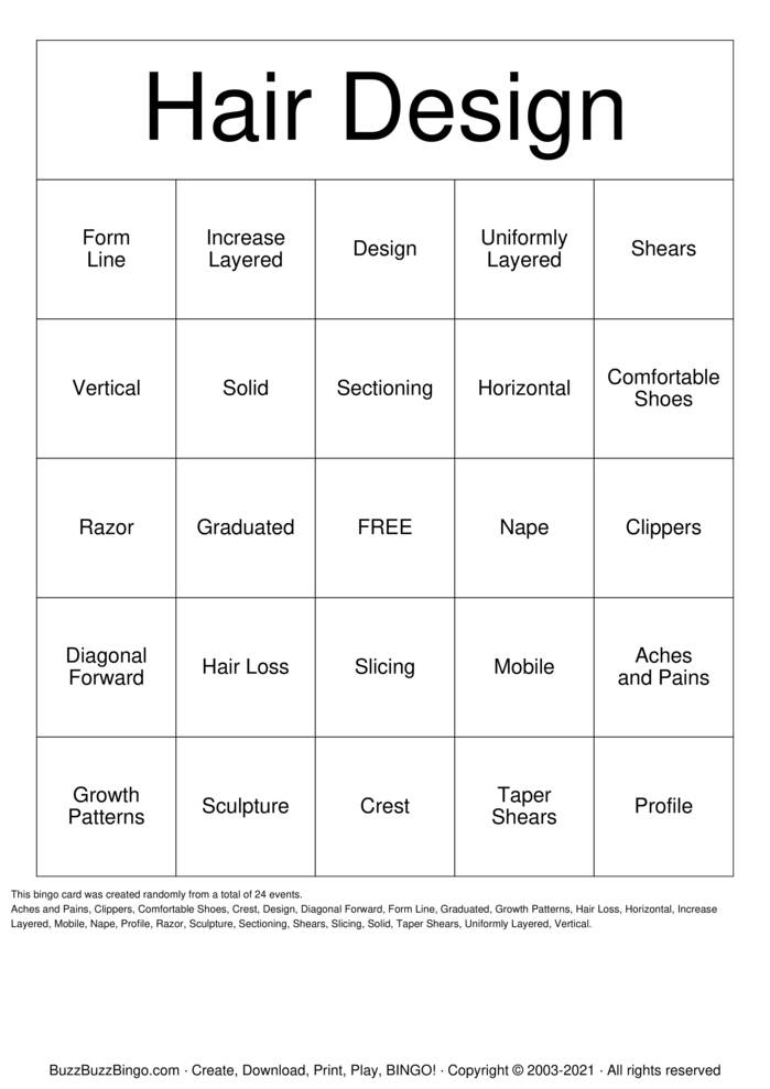Cosmetology Bingo Cards to Download, Print and Customize!