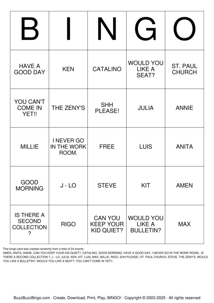 Hotel Bingo Cards to Download, Print and Customize!