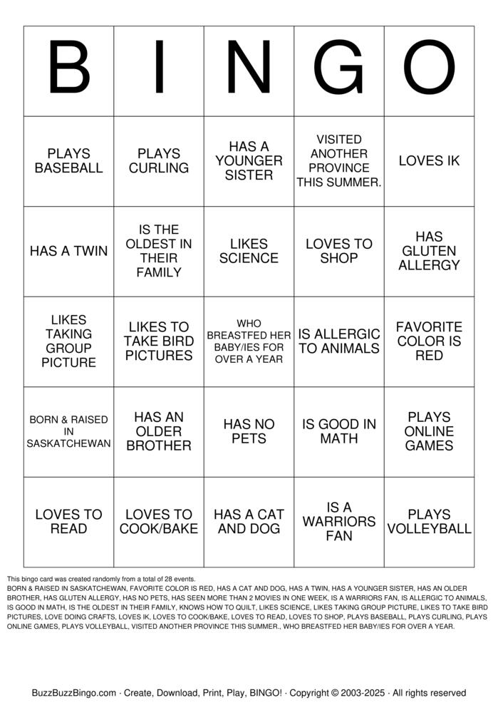 ICEBREAKER BINGO Bingo Cards to Download, Print and Customize!