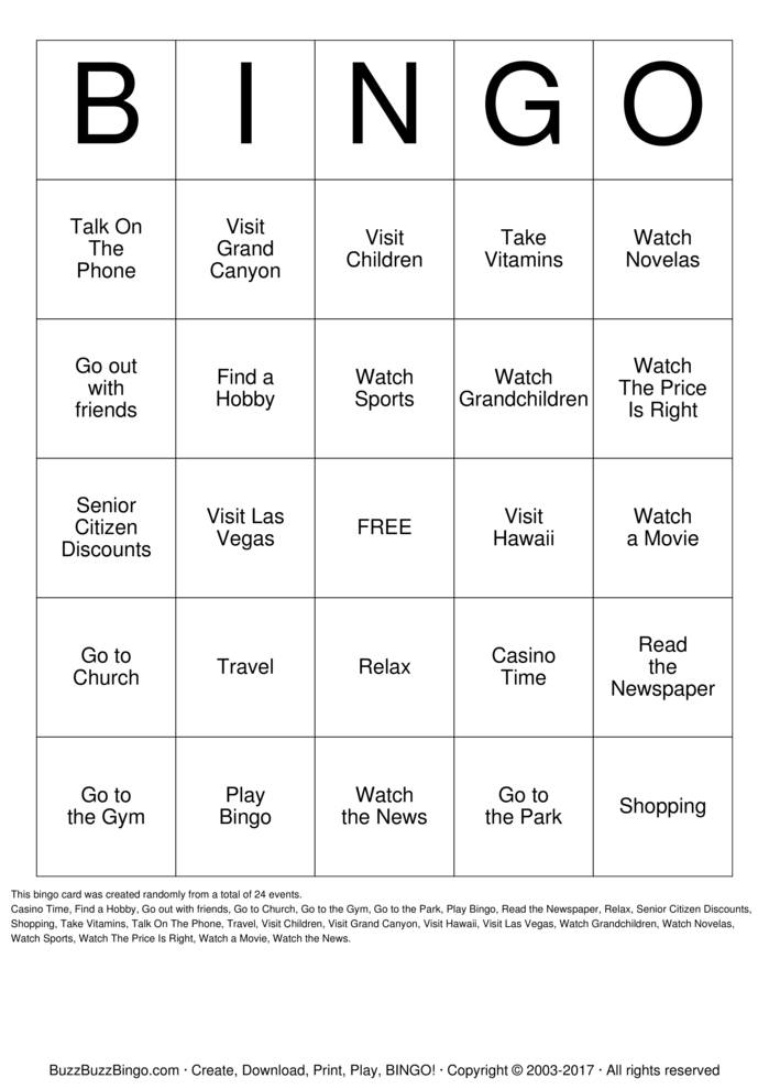 P&G BINGO Bingo Cards to Download, Print and Customize!
