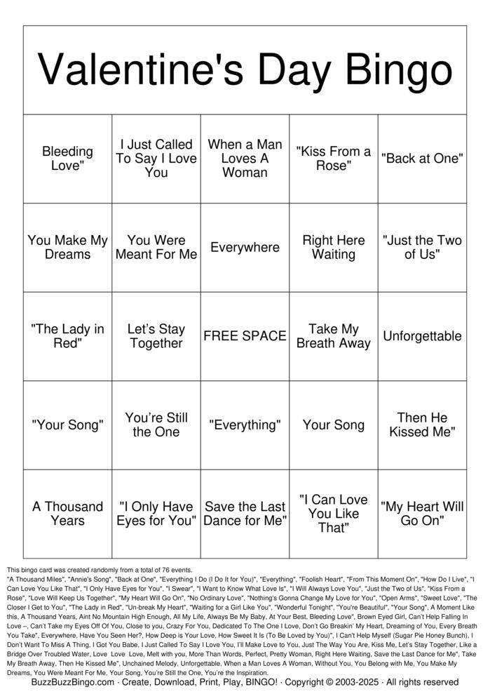 SINGO - CLASSIC Bingo Cards to Download, Print and Customize!