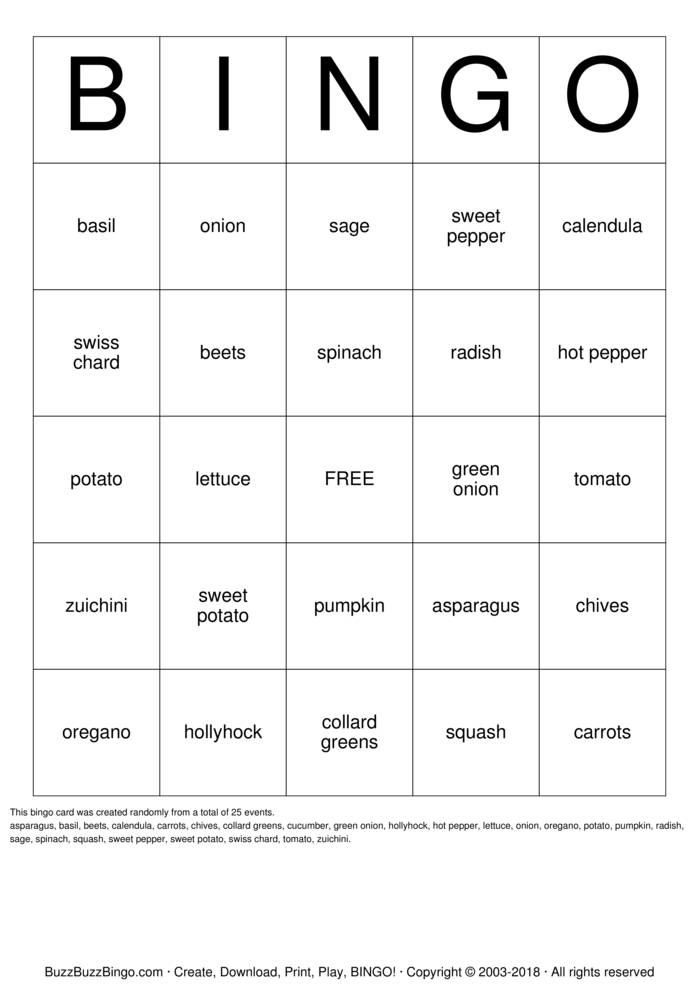 flower Garden Bingo Cards to Download, Print and Customize!