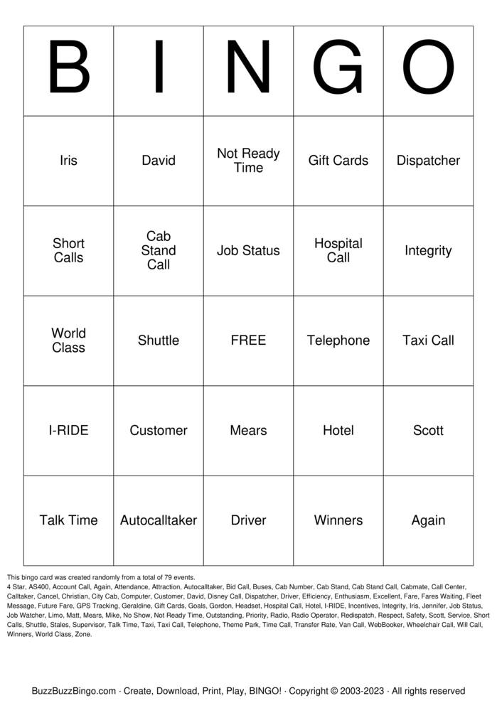 Call Center Bingo Bingo Cards To Download Print And Customize Call Center Bingo Bingo Cards To Download Print And Customize