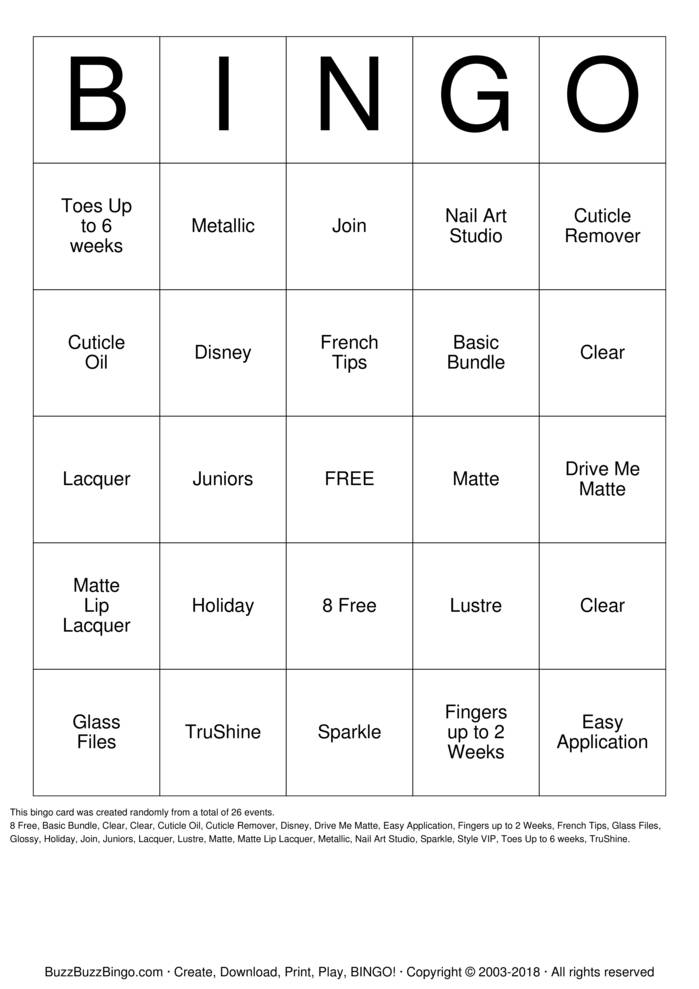 Custom Bingo Cards to Download, Print and Customize!