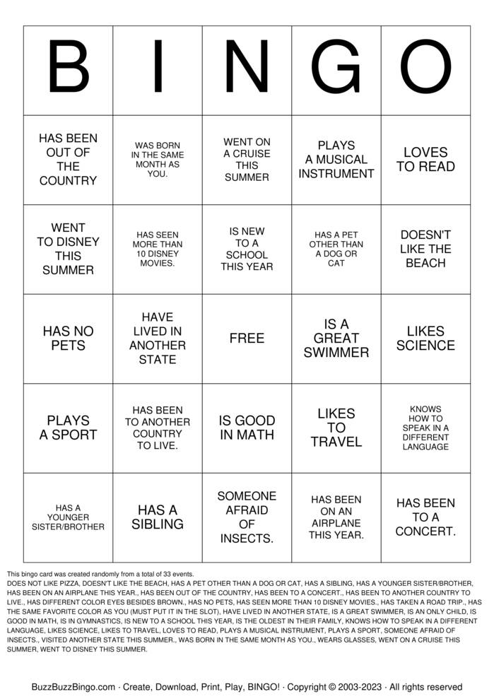 ICEBREAKER BINGO Bingo Cards to Download, Print and Customize!