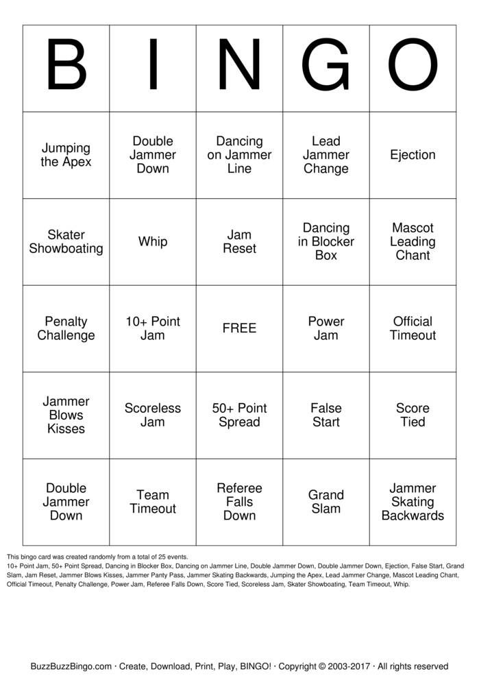 Blackouts Bingo Bingo Cards to Download, Print and Customize!