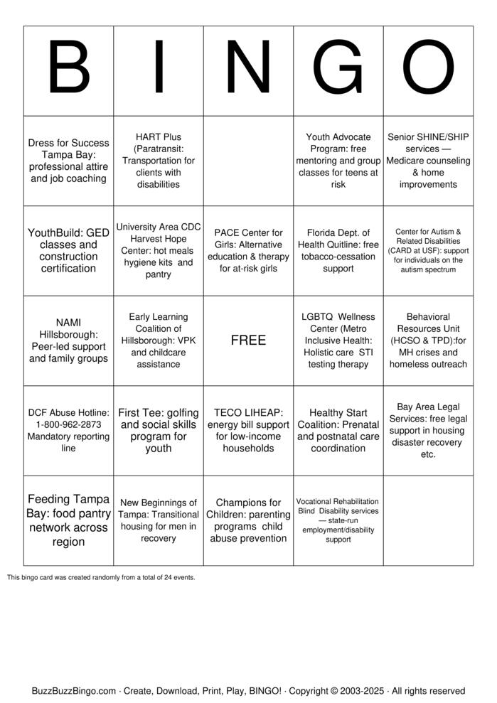 Case Manager BINGO Bingo Cards to Download, Print and Customize!