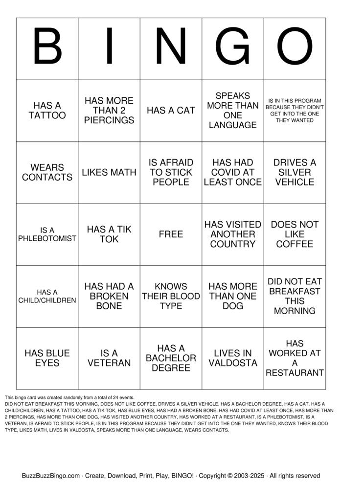MLT MINGO Bingo Cards to Download, Print and Customize!