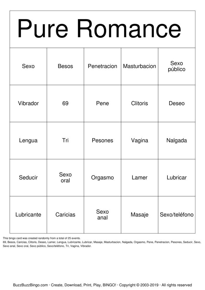 PURE ROMANCE Bingo Cards to Download, Print and Customize!