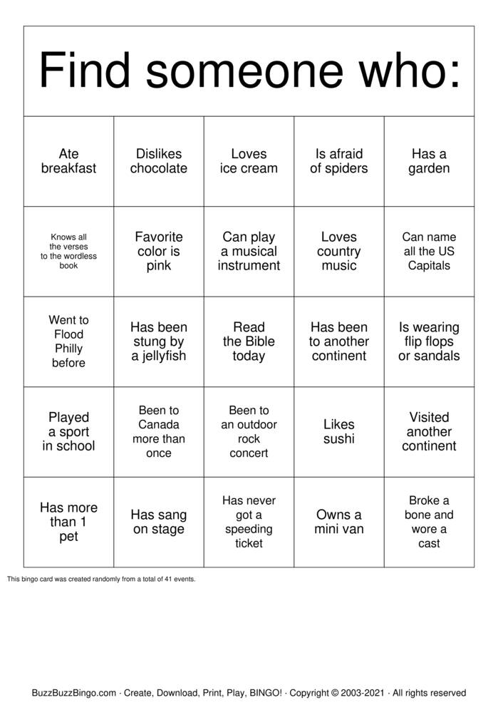 Your Name: Bingo Cards to Download, Print and Customize!