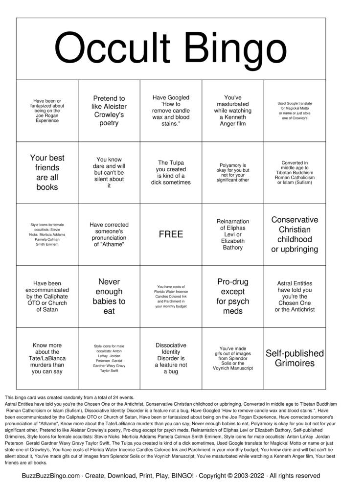 Zodiac Bingo Cards to Download, Print and Customize!