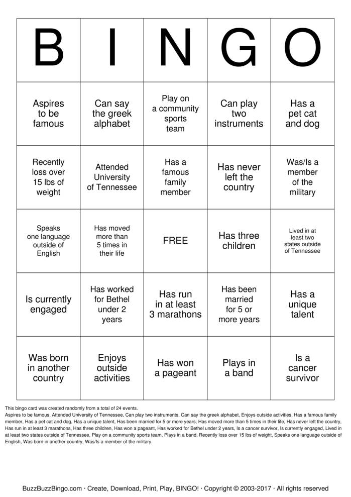 CPS Spring Fling Bingo Cards to Download, Print and Customize!