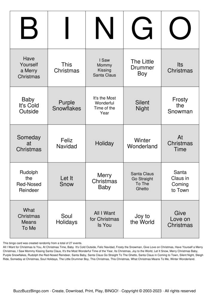 Holiday Bingo Cards to Download, Print and Customize!