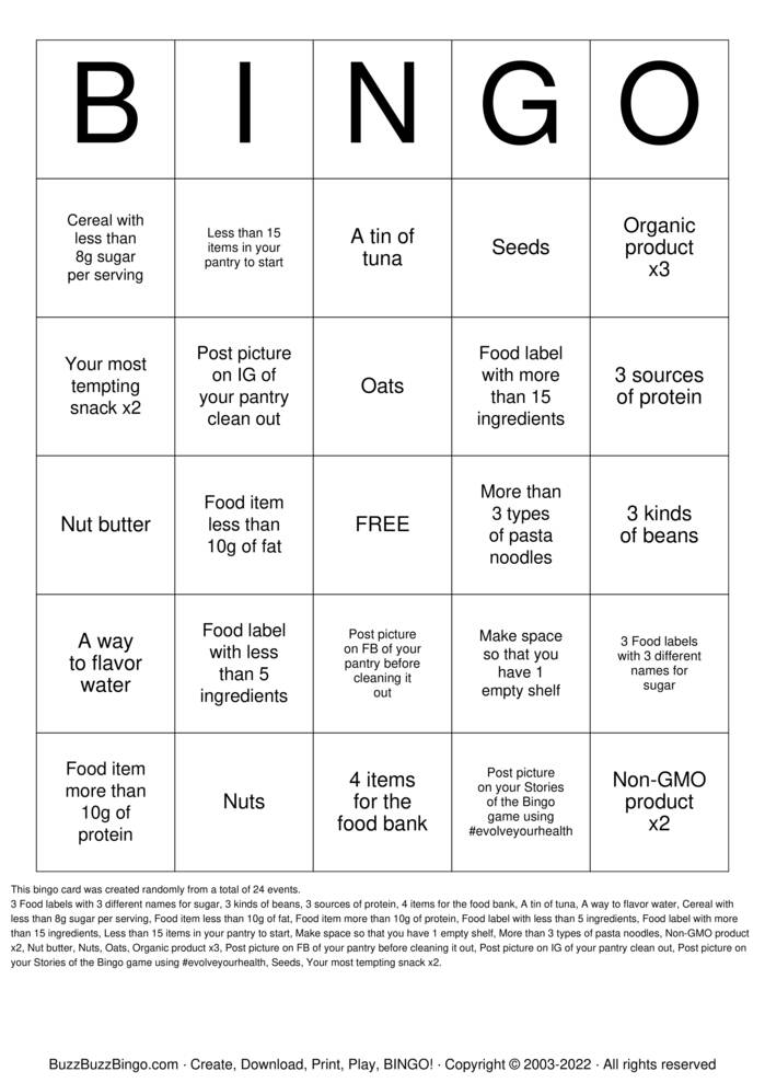 Household Groceries Bingo Cards to Download, Print and Customize!