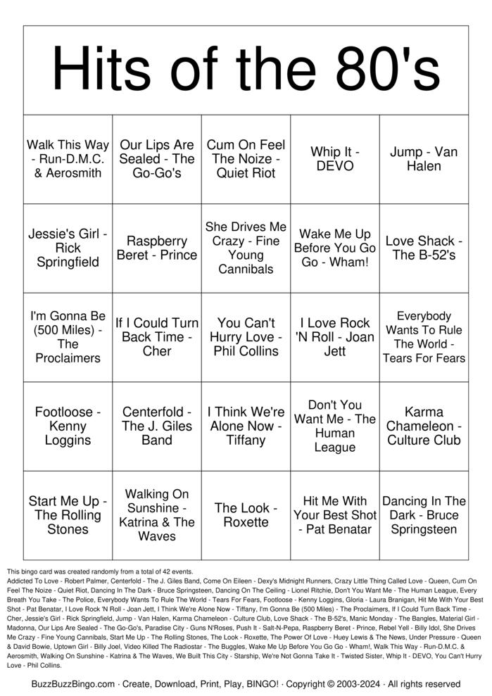 Custom Bingo Cards to Download, Print and Customize!
