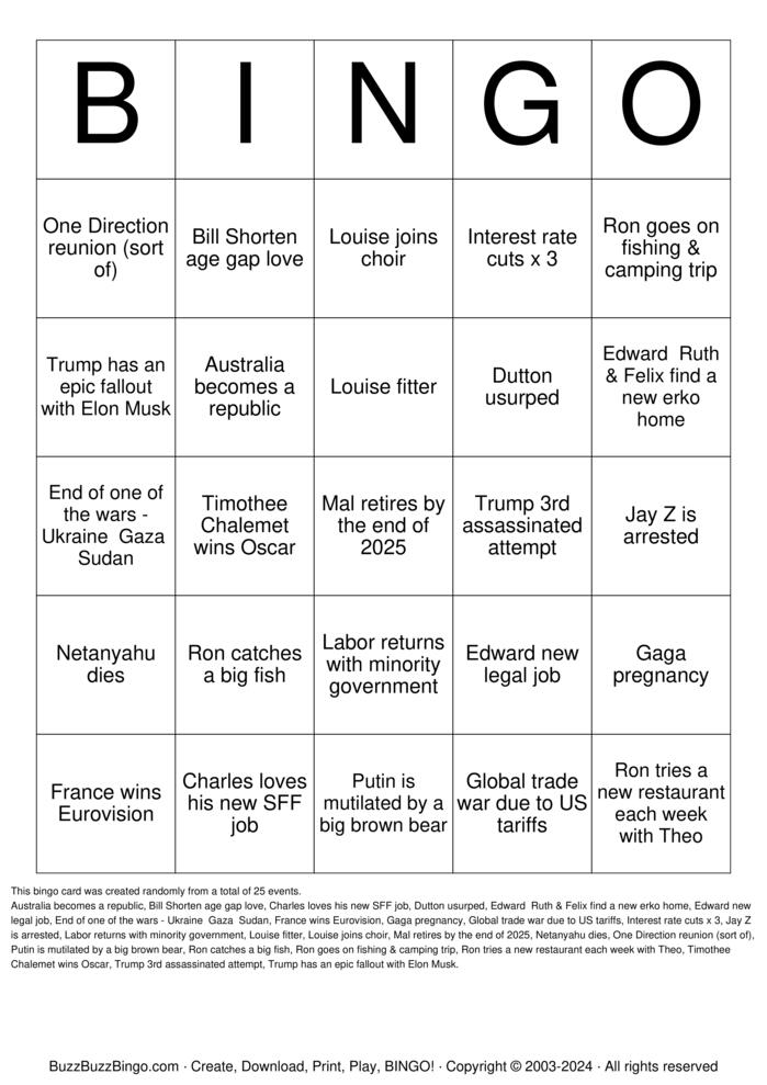 Custom Bingo Cards to Download, Print and Customize!