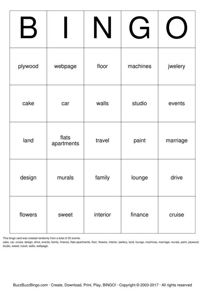 EDSI BINGO Bingo Cards to Download, Print and Customize!