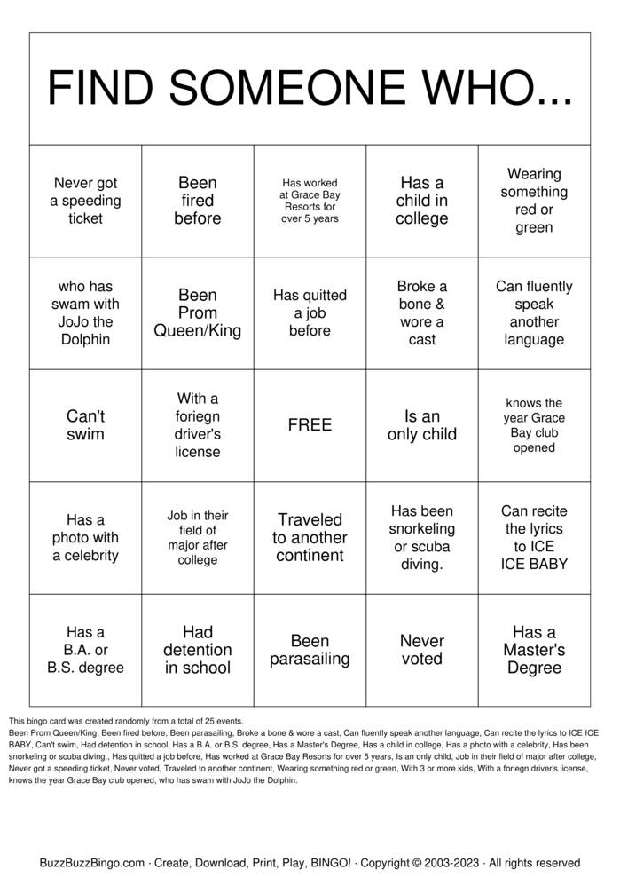 Getting to Know You! Bingo Cards to Download, Print and Customize!
