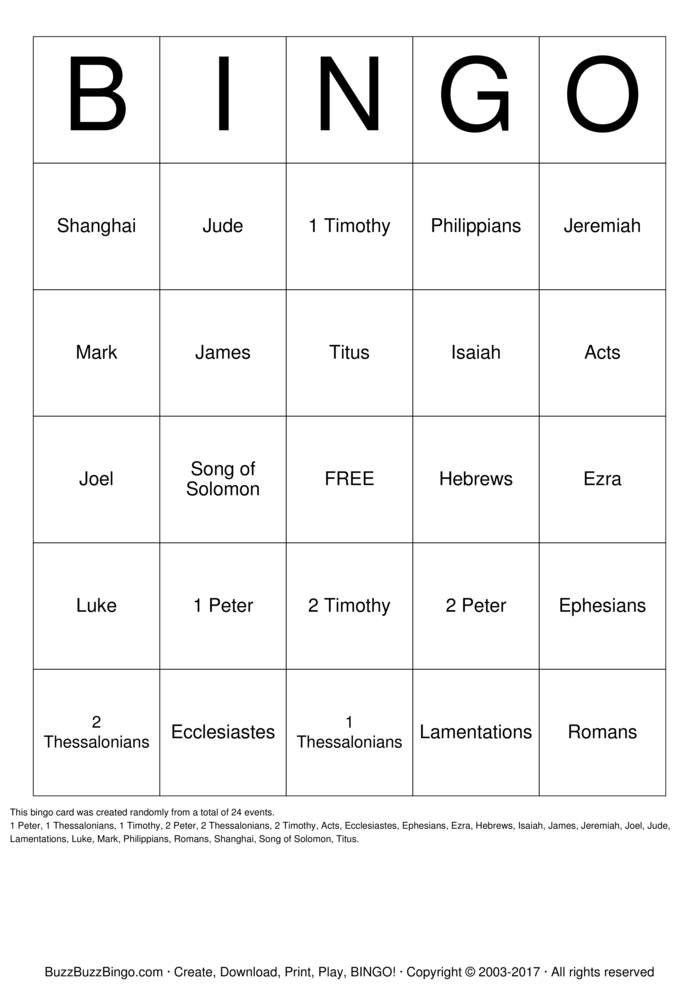 Jesus Bingo Cards to Download, Print and Customize!