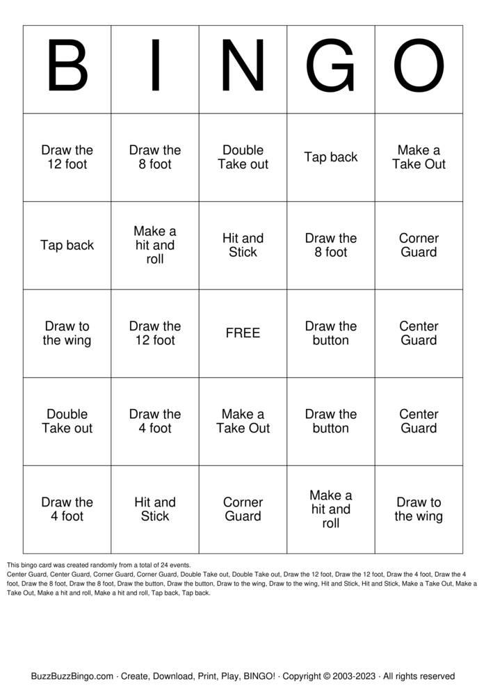 Junior Curling Bingo Bingo Cards to Download, Print and Customize!
