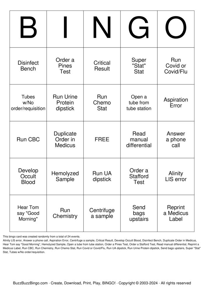 LAB WEEK 2024 Bingo Cards to Download, Print and Customize!