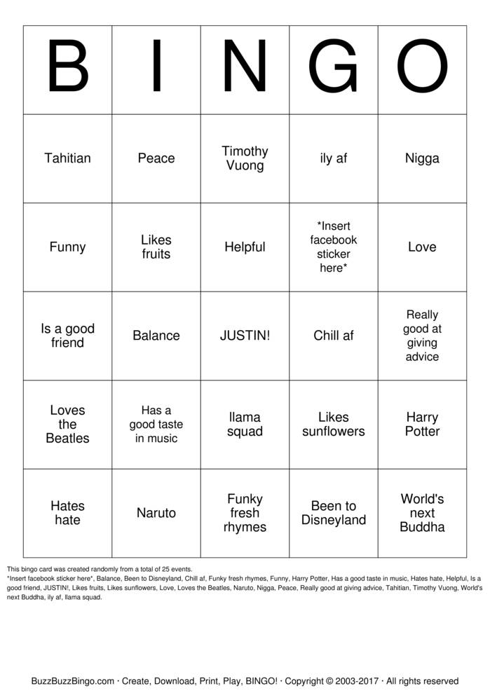 People bingo Bingo Cards to Download, Print and Customize!