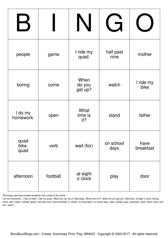 Unit 2_2 Bingo Cards to Download, Print and Customize!