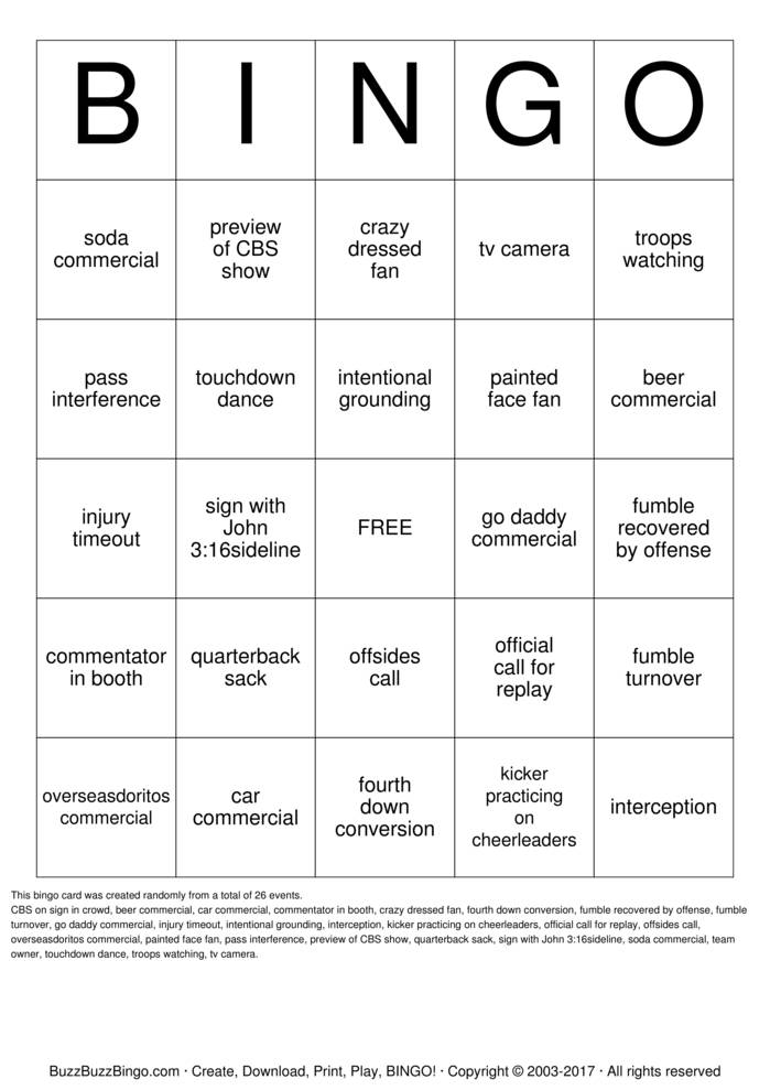 Custom Bingo Cards to Download, Print and Customize!