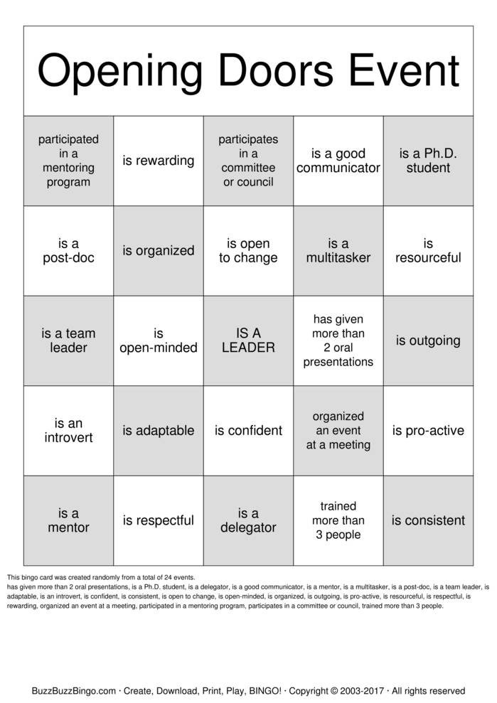 HUMAN BINGO Bingo Cards to Download, Print and Customize!