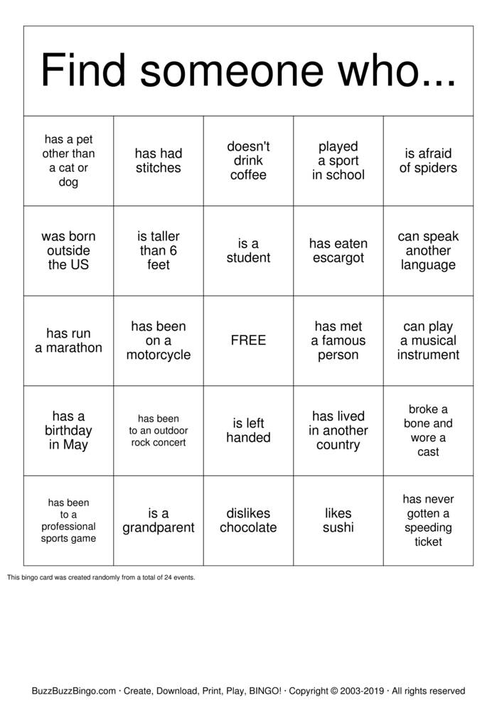 Promatch May Mixer Bingo Cards to Download, Print and Customize!