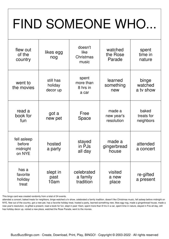 Winter Break Bingo Cards to Download, Print and Customize!