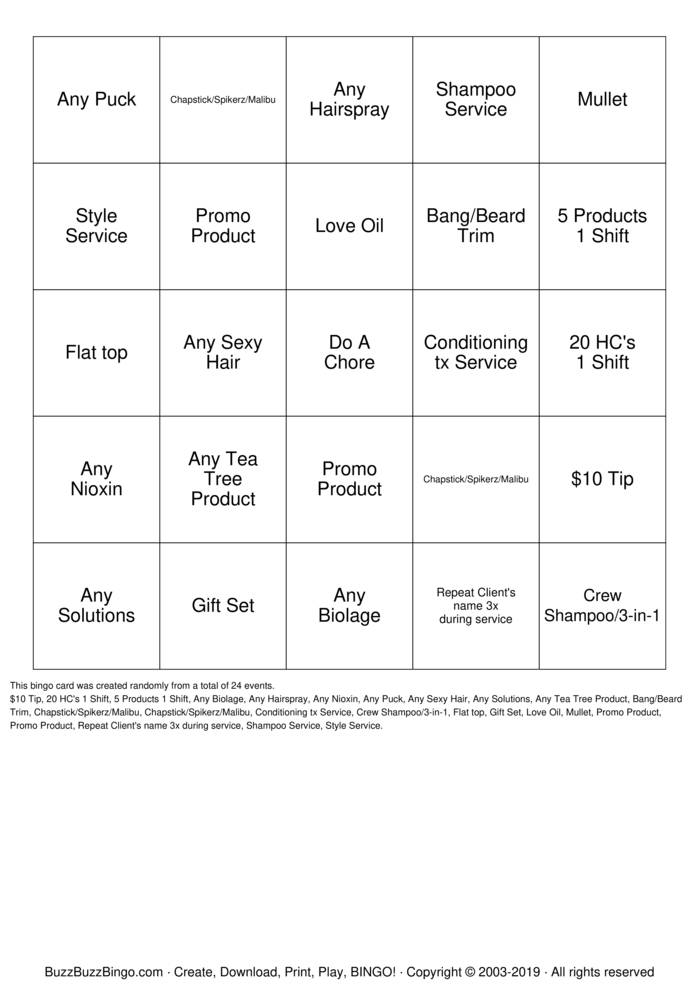 Arbor Square Great Clips Bingo Cards to Download, Print and Customize!
