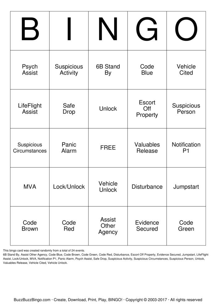 Dispatch Bingo! Bingo Cards to Download, Print and Customize!