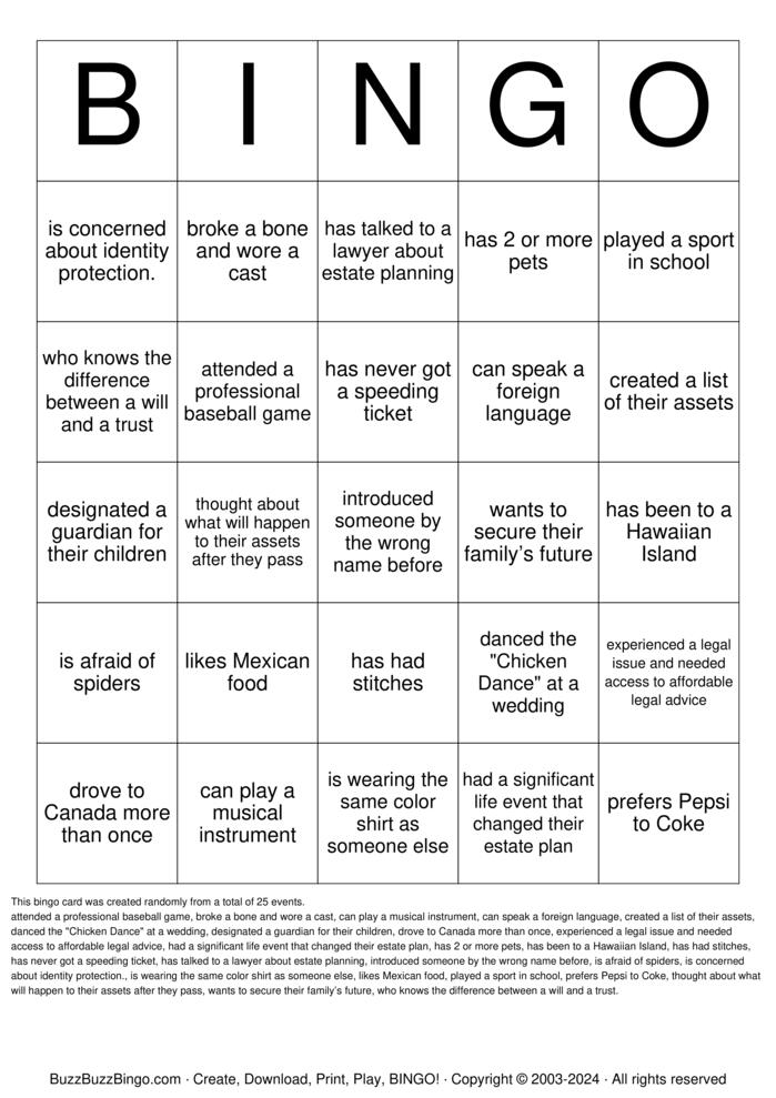 Find Someone Who... Bingo Cards to Download, Print and Customize!