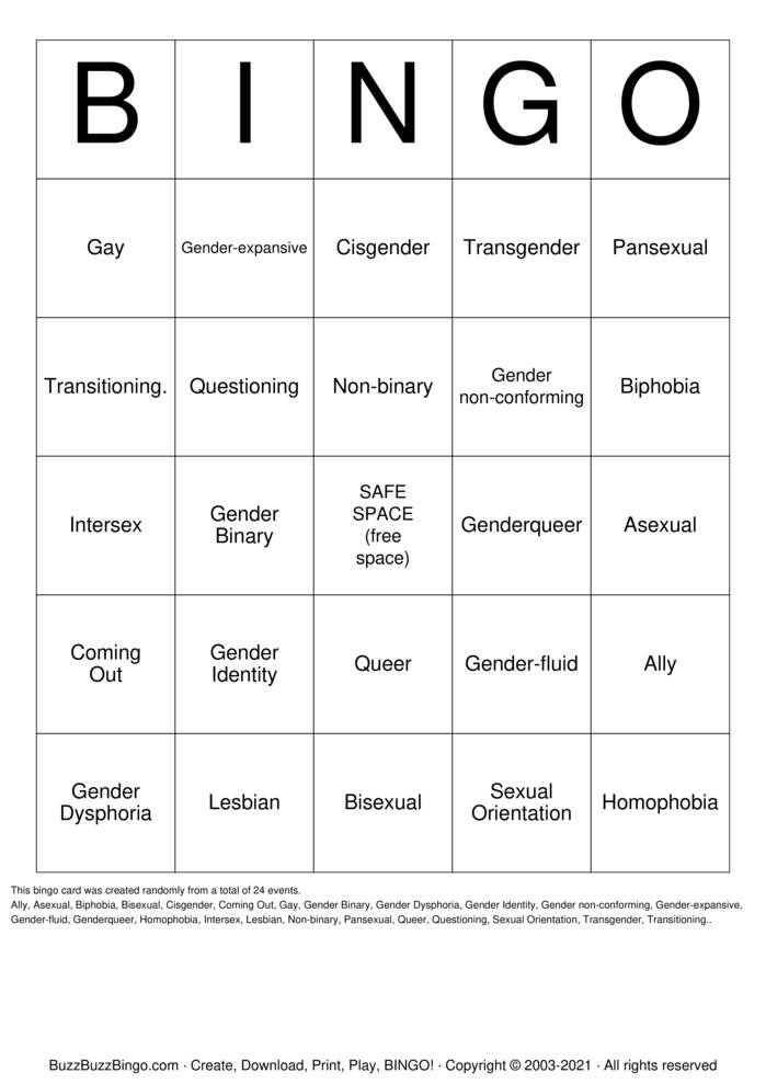 LGBTQ Bingo Cards to Download, Print and Customize!