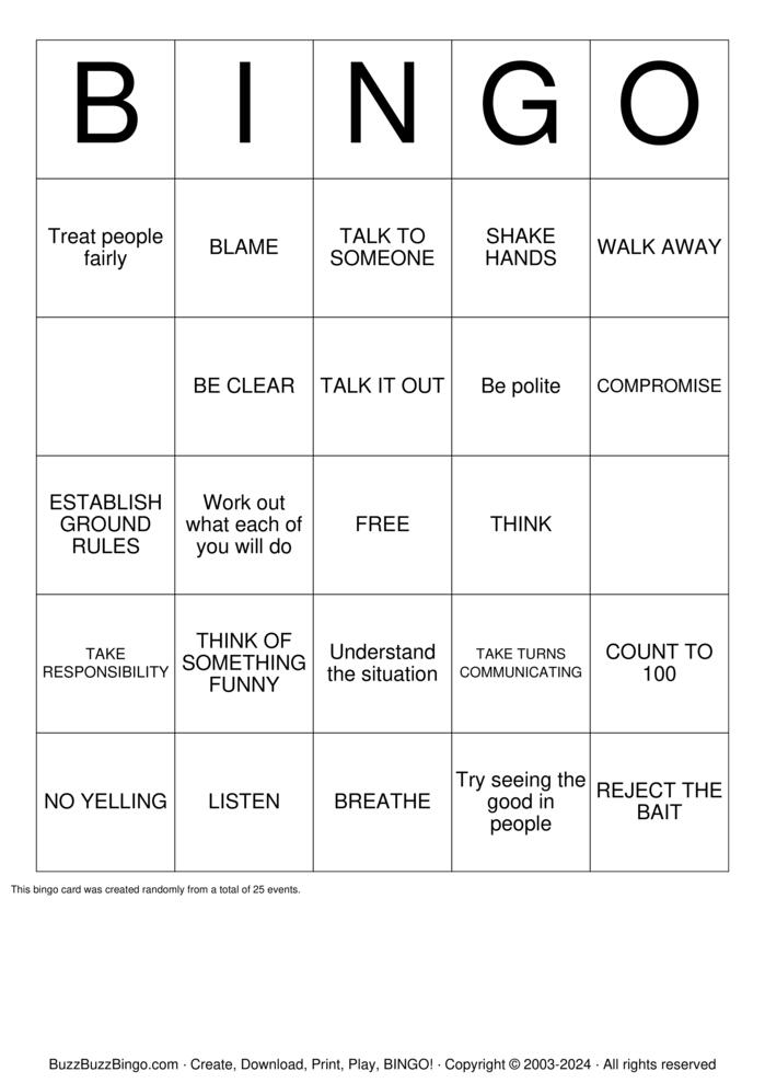 PROBLEM SOLVING Bingo Cards to Download, Print and Customize!