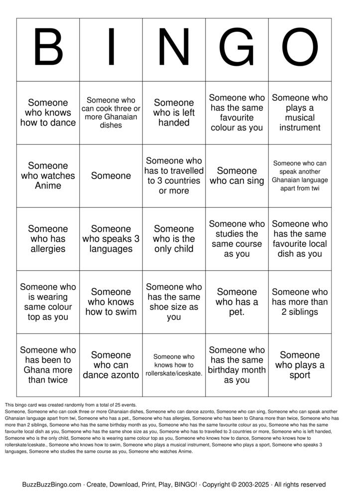 Speed Friending Bingo Cards to Download, Print and Customize!