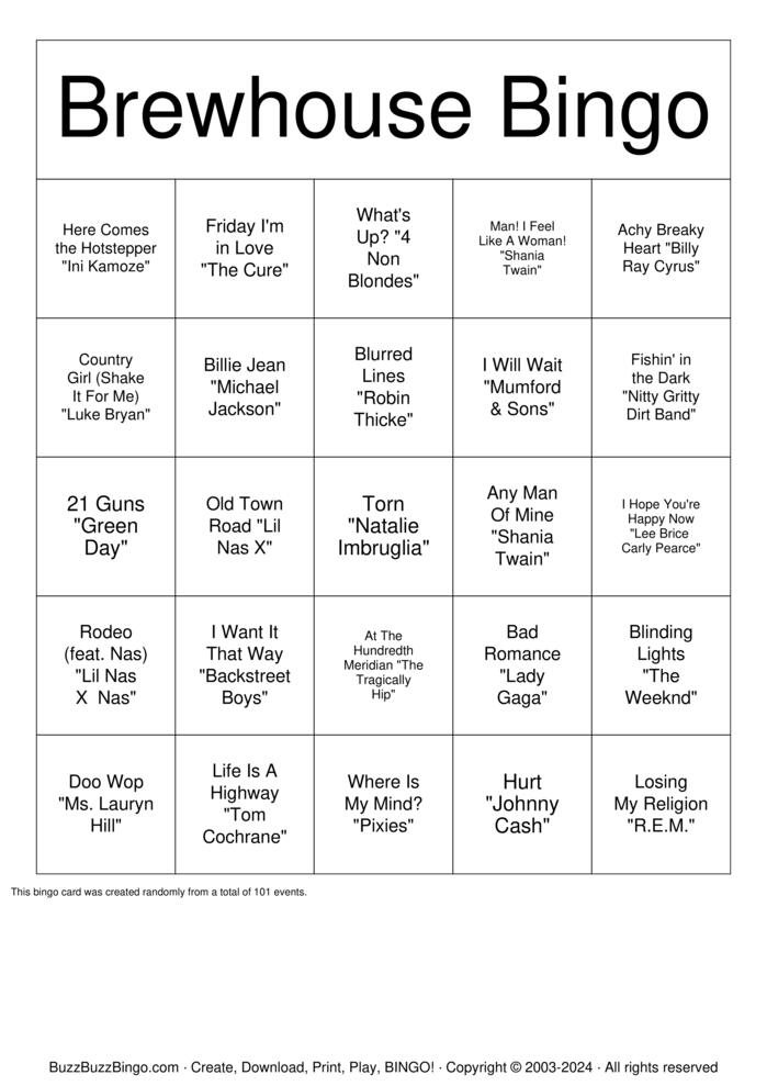 Custom Bingo Cards to Download, Print and Customize!