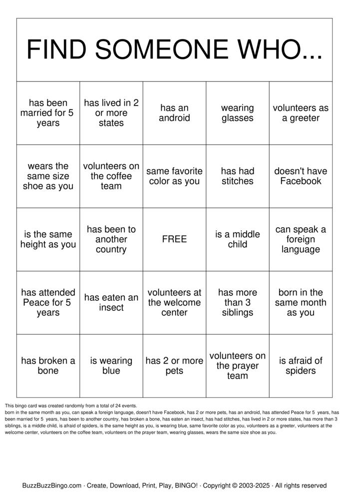 Getting to Know you! Bingo Cards to Download, Print and Customize!