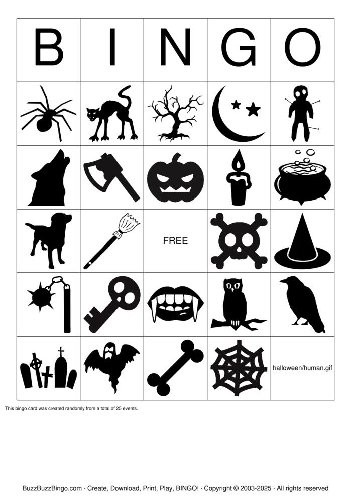 Halloween Words Bingo Cards to Download, Print and Customize!