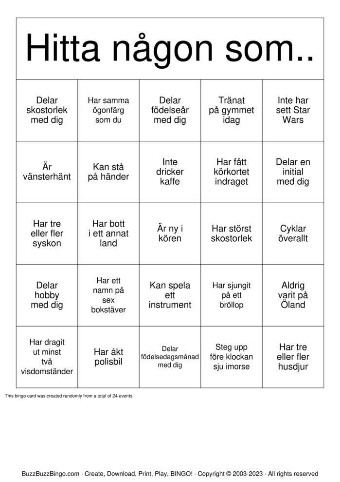 Mingelbingo Bingo Cards to Download, Print and Customize!
